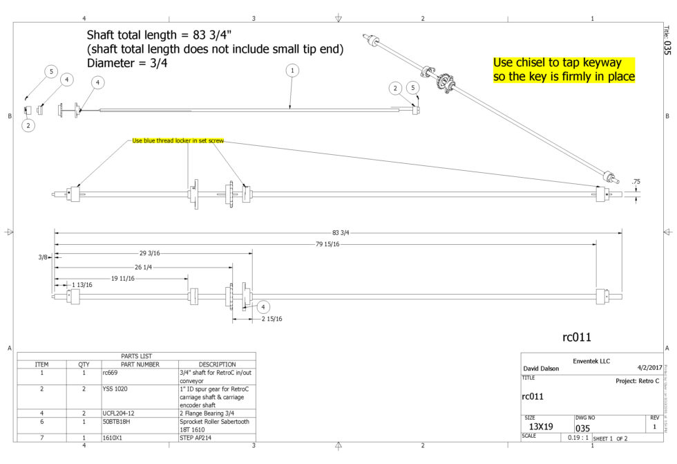 Assembling the Horizontal Conveyor Shaft | Enventek